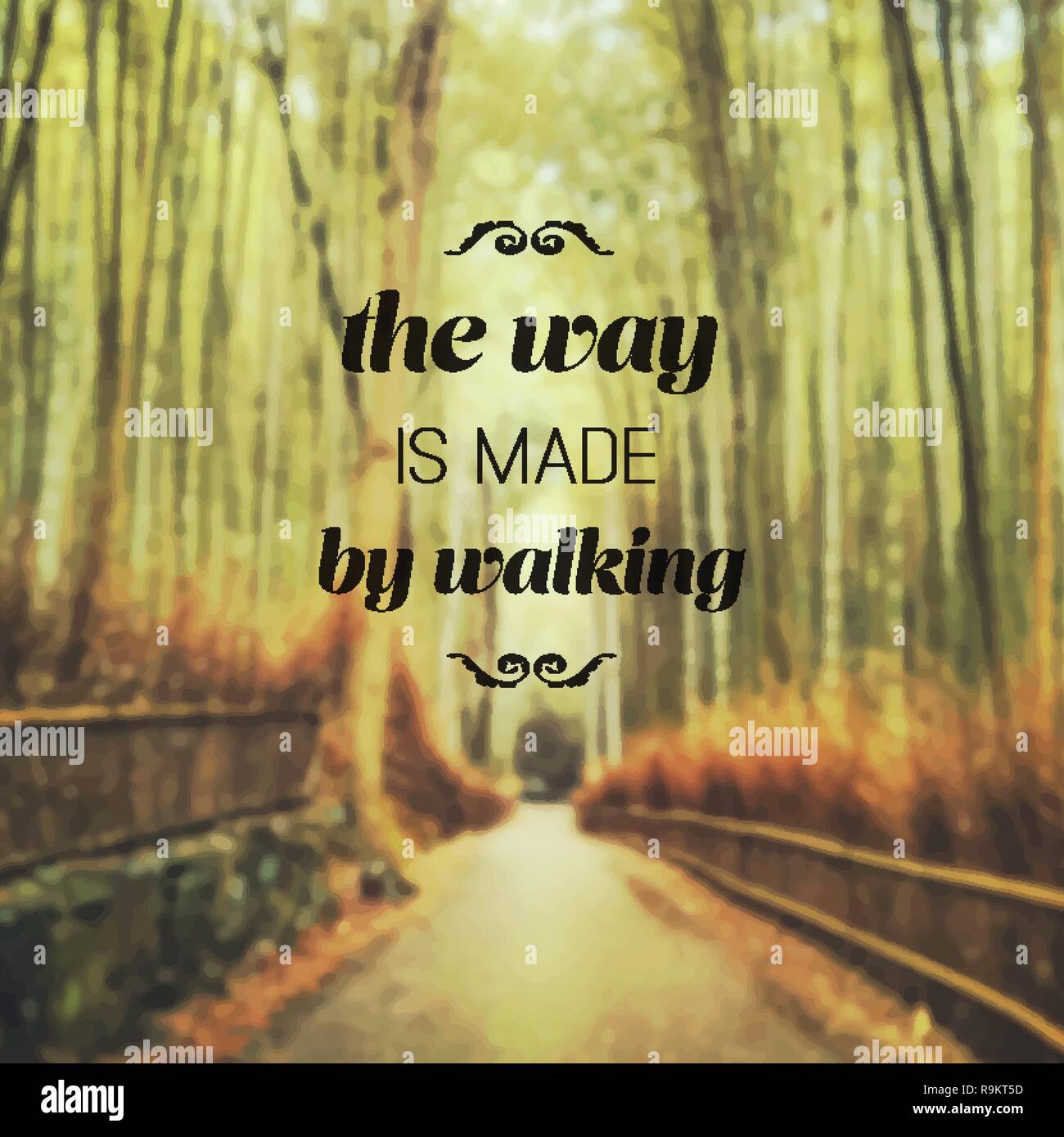 Blur forest way Stock Vector Images - Alamy