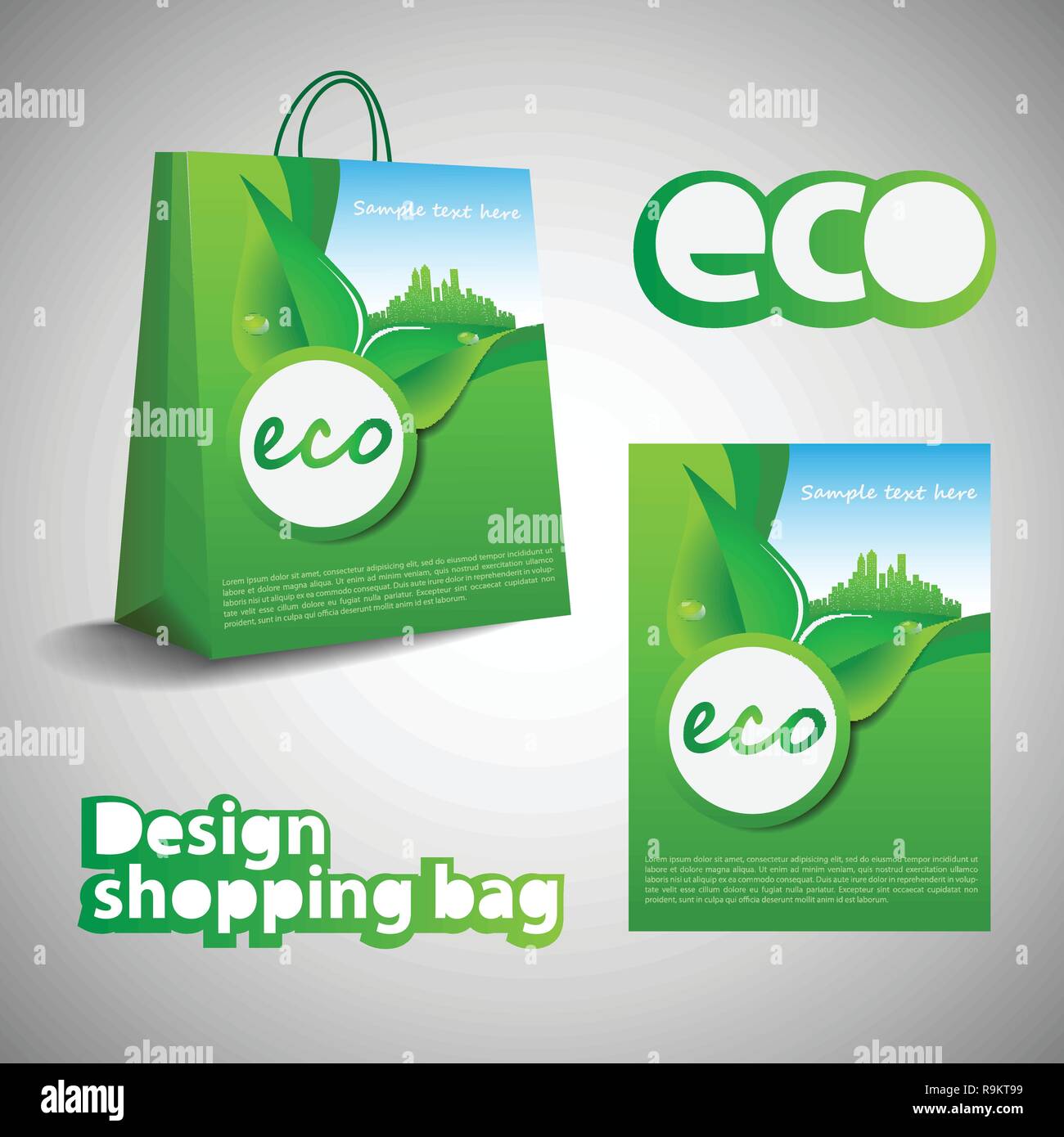 Eco Shopping Bag Design - Natural Ecological Brochure, Flyer, Book ...