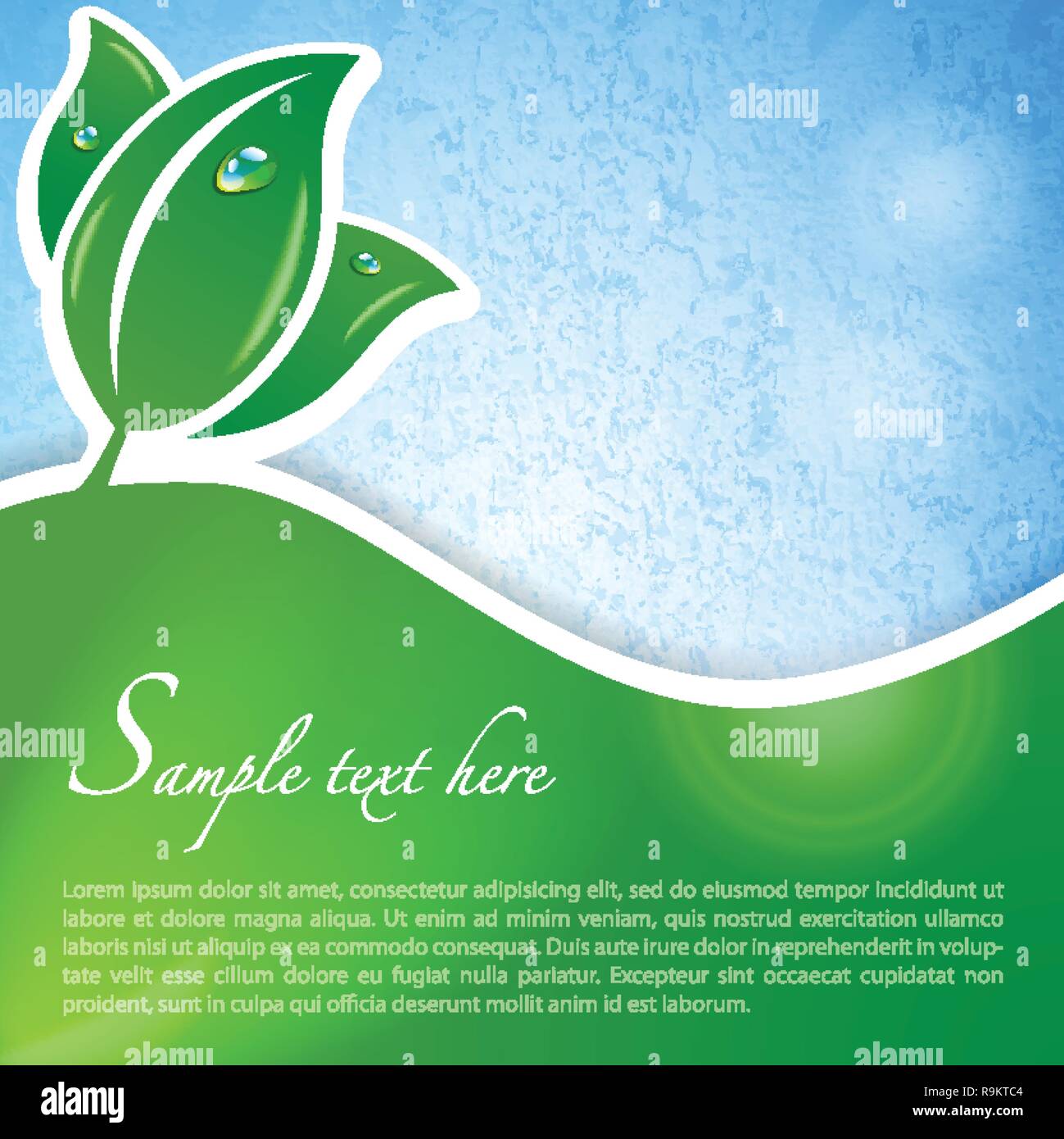 Abstract Colorful Modern Styled Eco Layout, Web Template with Leaves ...