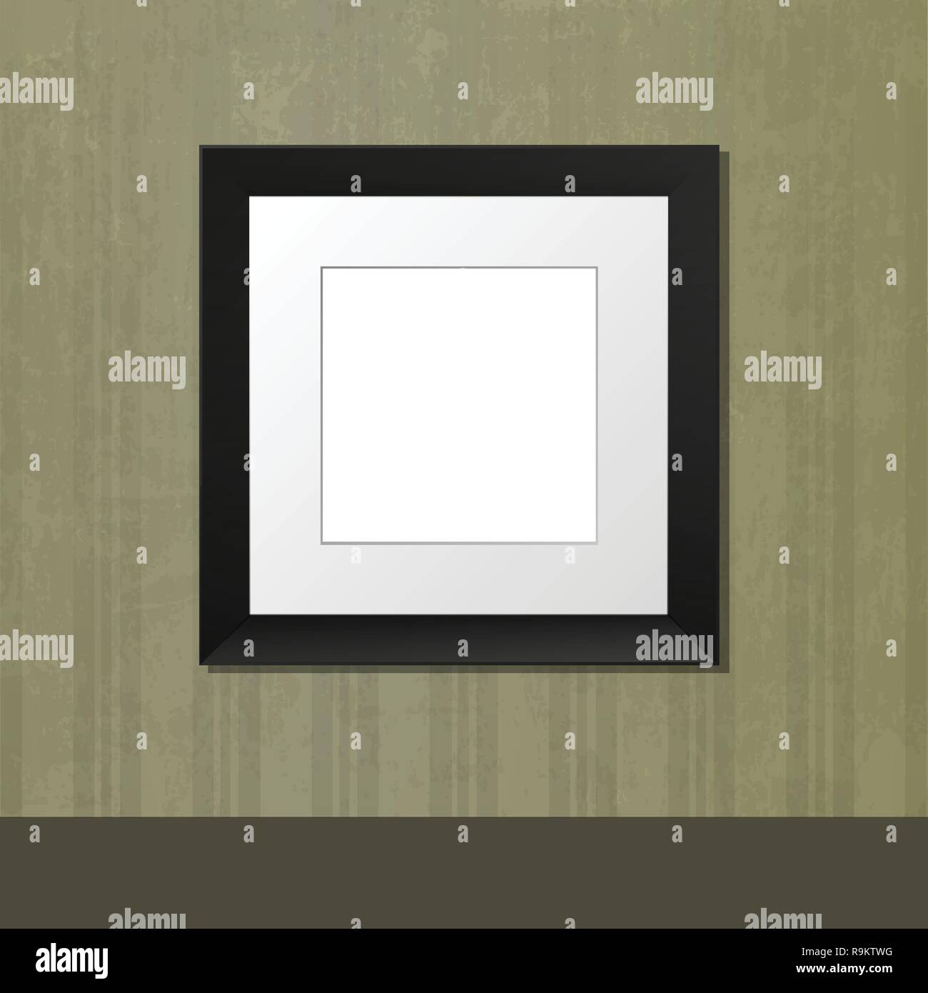 Abstract Empty Frame on the Wall Design - Illustration in Editable ...