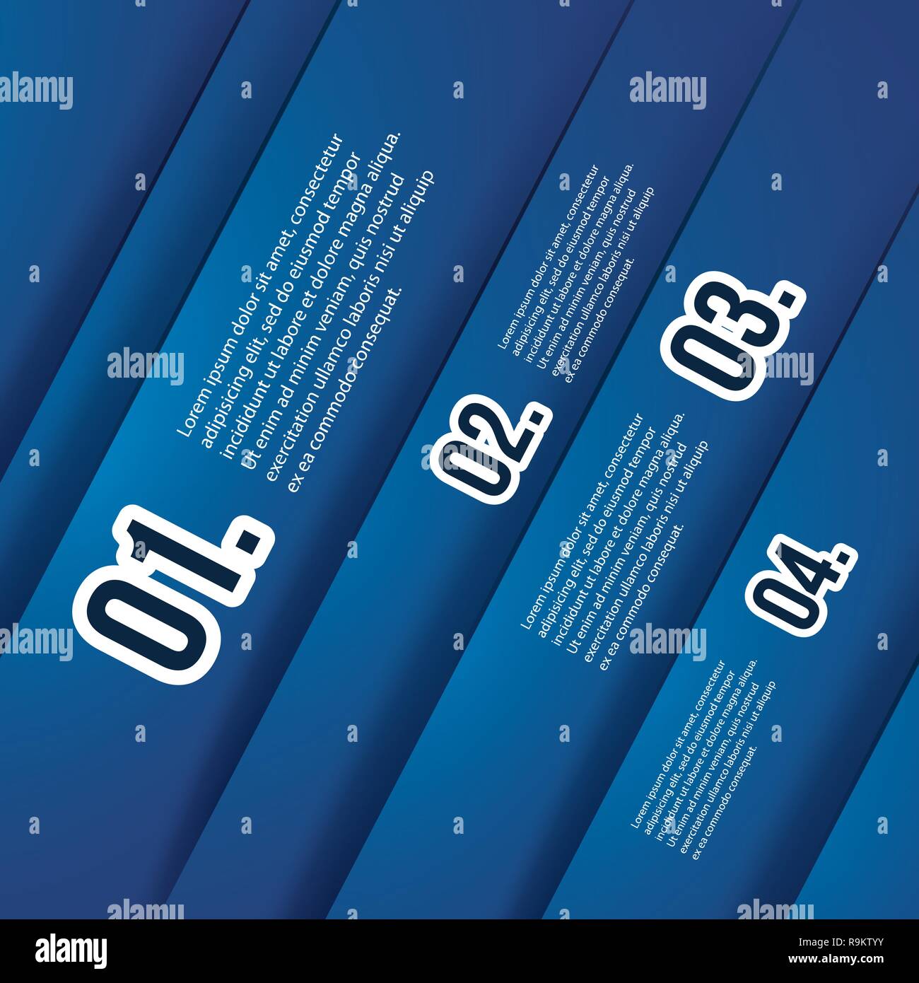 Blue Numbered Banner Designs, Template Layout - Illustration in Freely ...