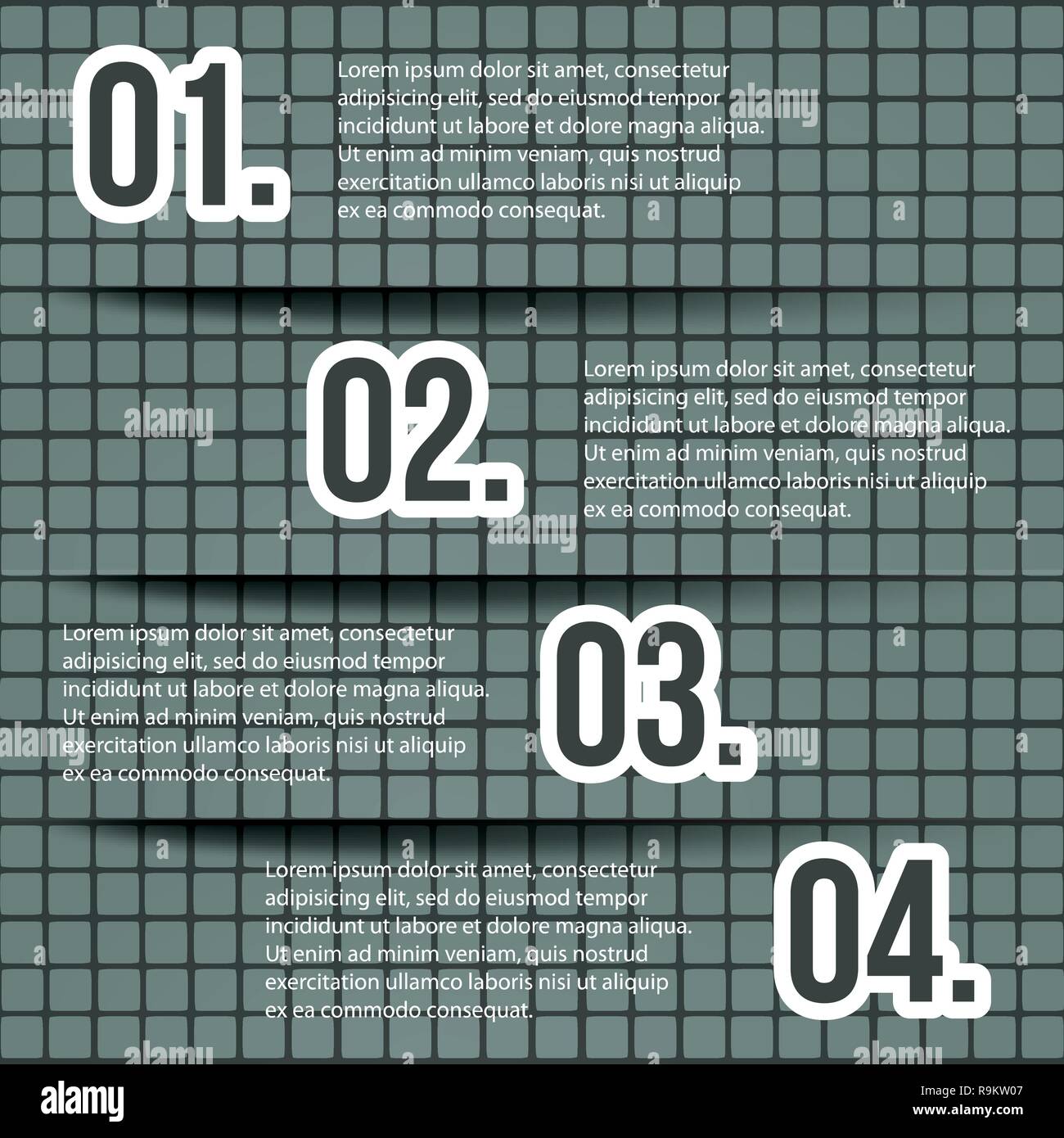 Grey Numbered Header or Banner Designs - Illustration in Freely ...