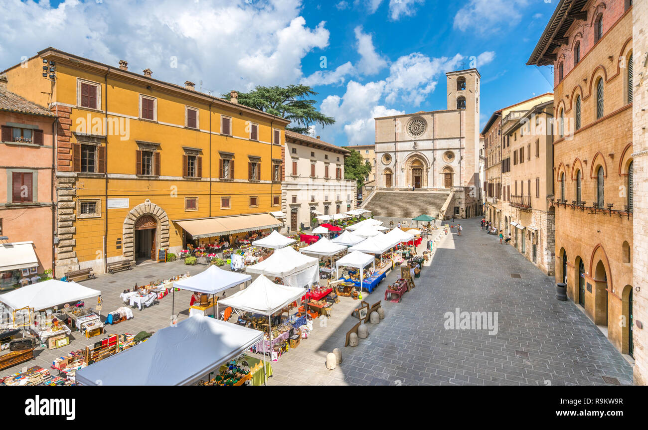 Todi, beautiful town in the Province of Perugia, Umbria, central Italy ...