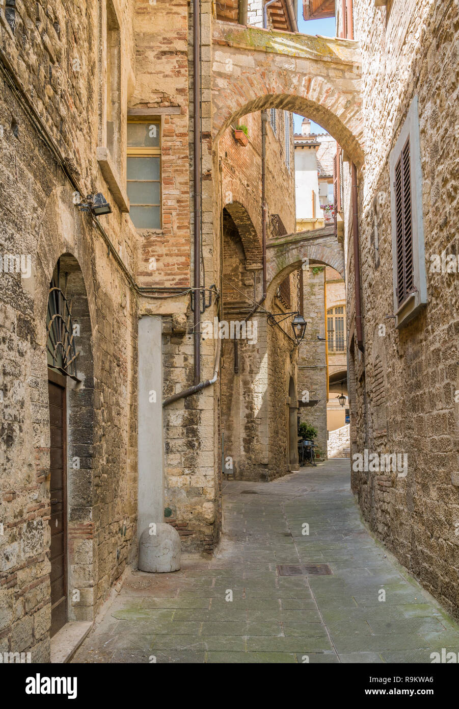 Todi, beautiful town in the Province of Perugia, Umbria, central Italy ...