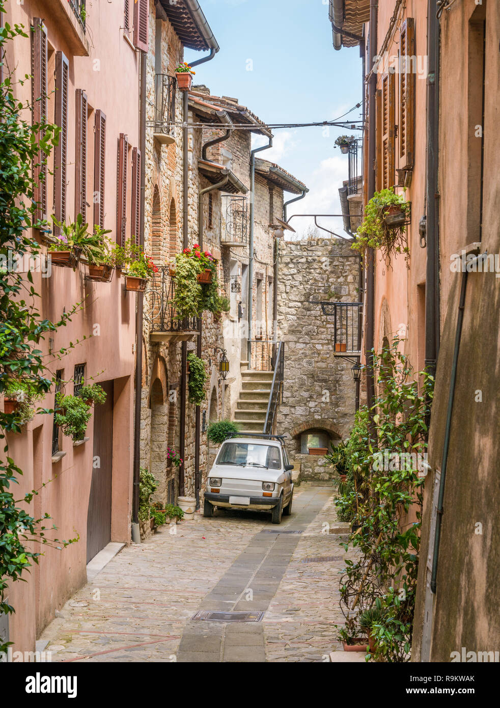 Todi, beautiful town in the Province of Perugia, Umbria, central Italy ...