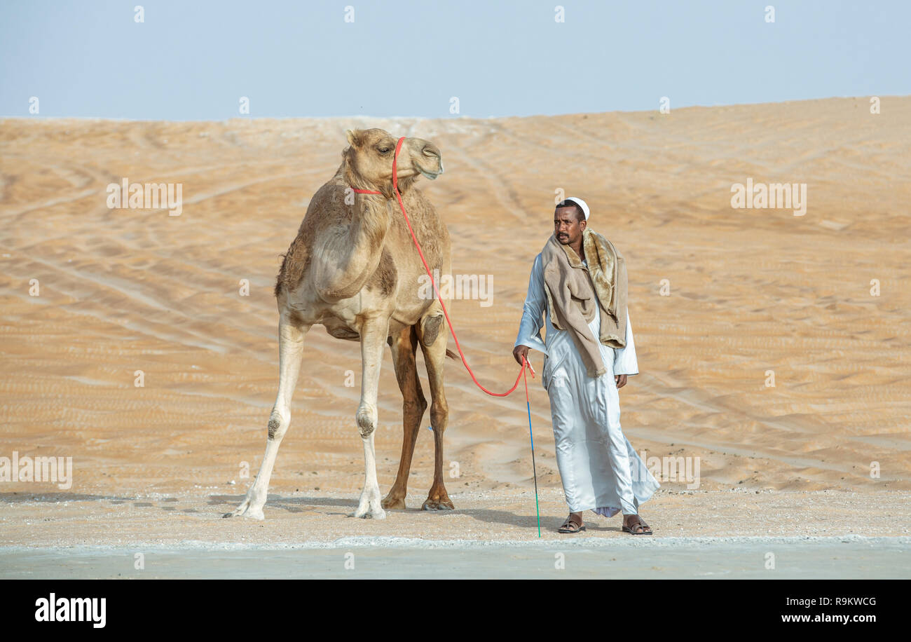 Madinat Zayed, United Arab Emirates, 22nd December, 2018: man with his ...