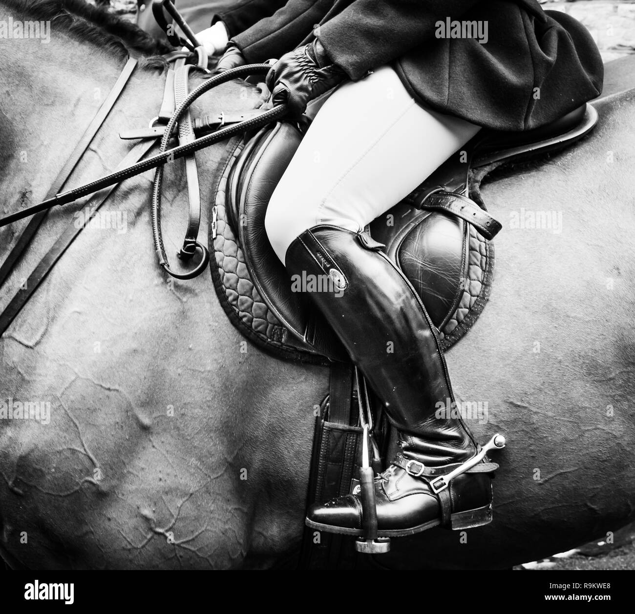 Heythrop hunt boxing day hunt chipping norton Black and White Stock ...