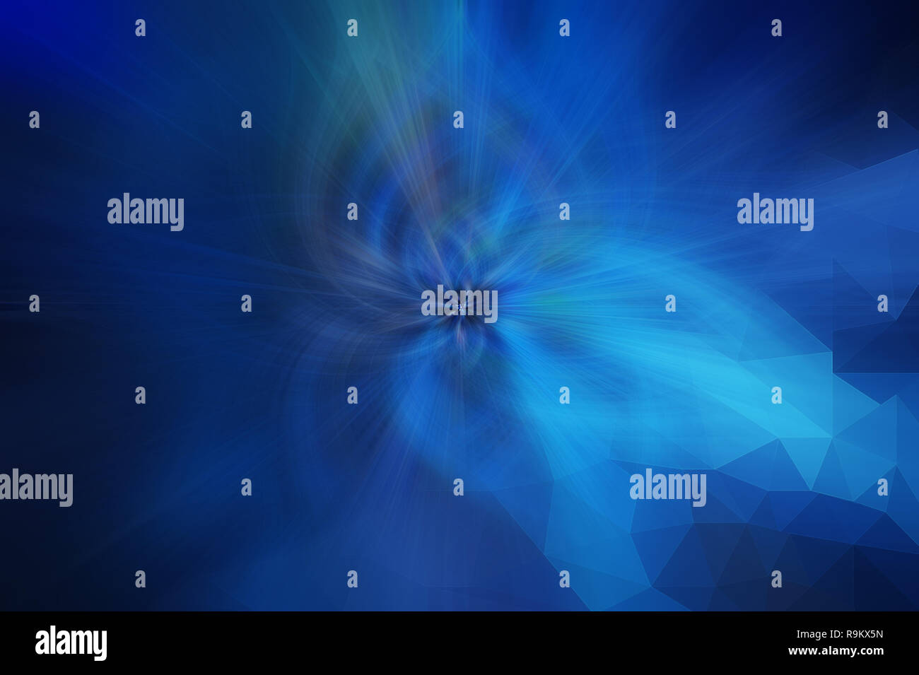 Blue and turquoise straight and curving lines. Futuristic and abstract ...