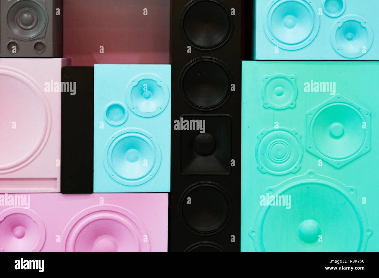 Colorful speaker Background Stock Photo - Alamy