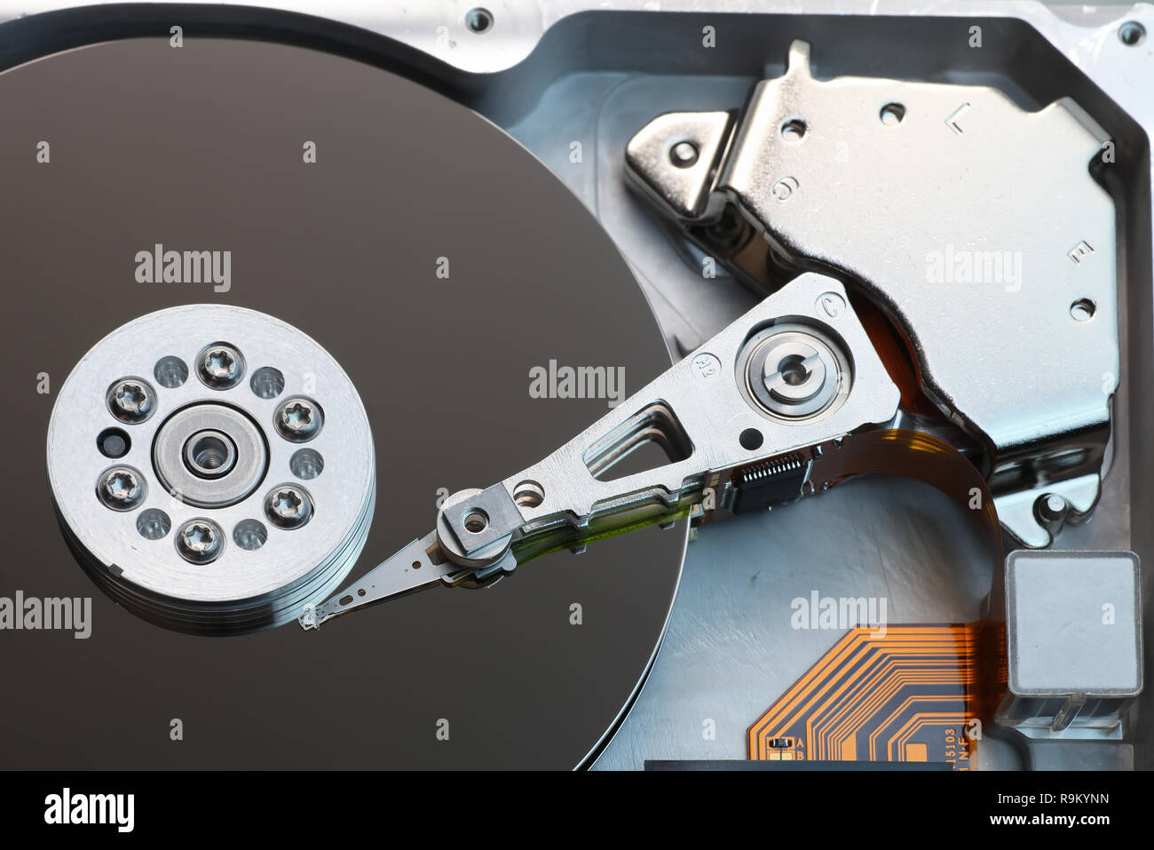Open hard disk drive Stock Photo - Alamy