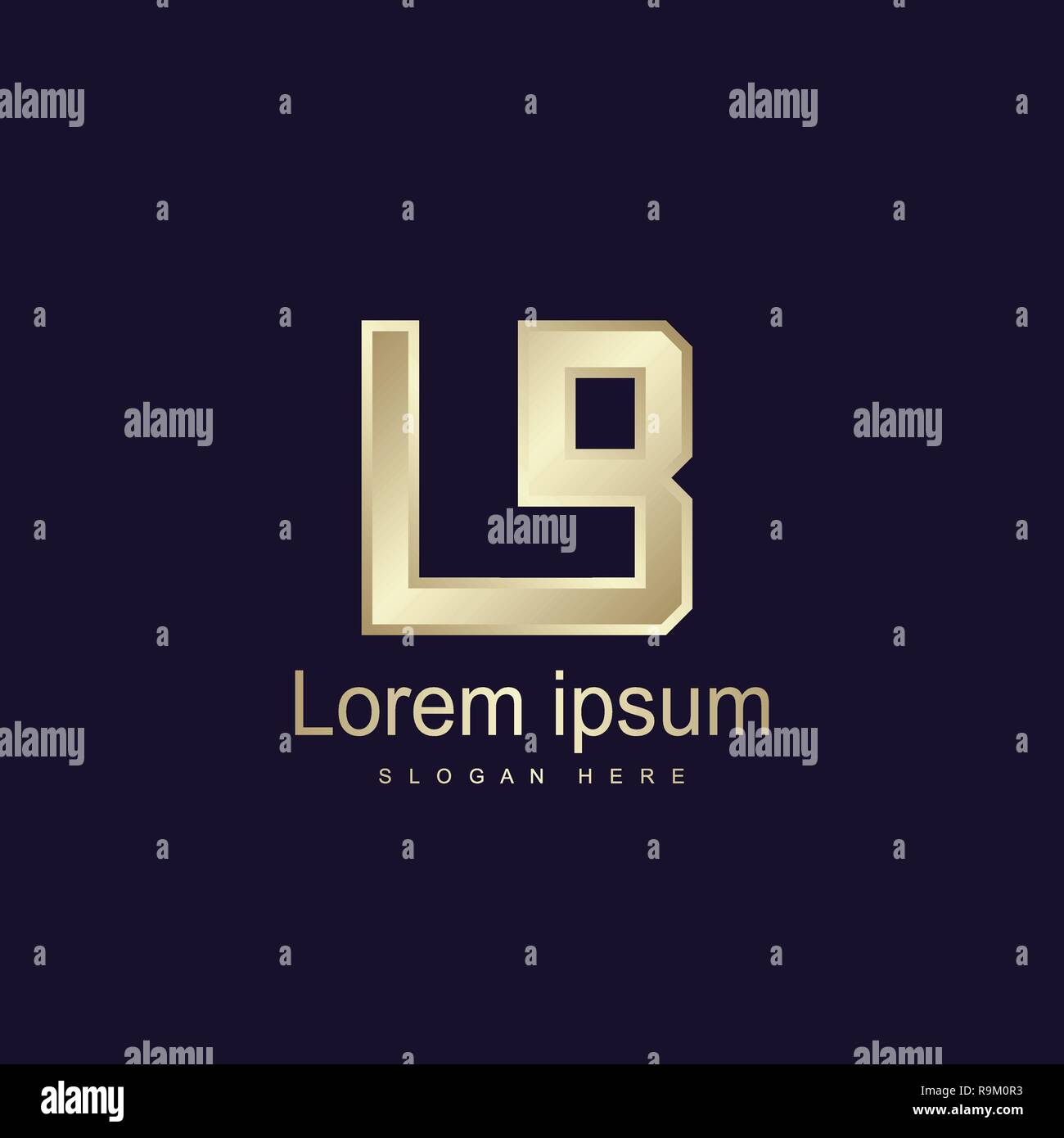 Initial Letter LB Logo Template Vector Design Stock Vector Image & Art ...