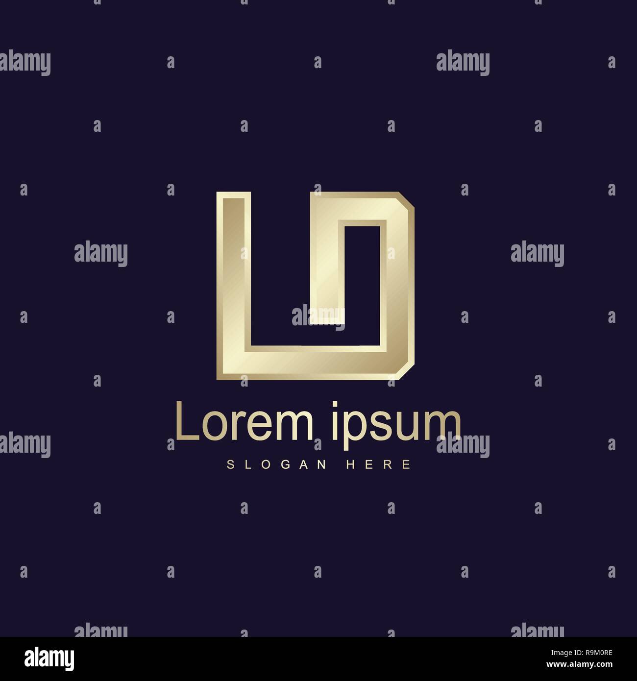 Initial Letter LD Logo Template Vector Design Stock Vector Image & Art ...