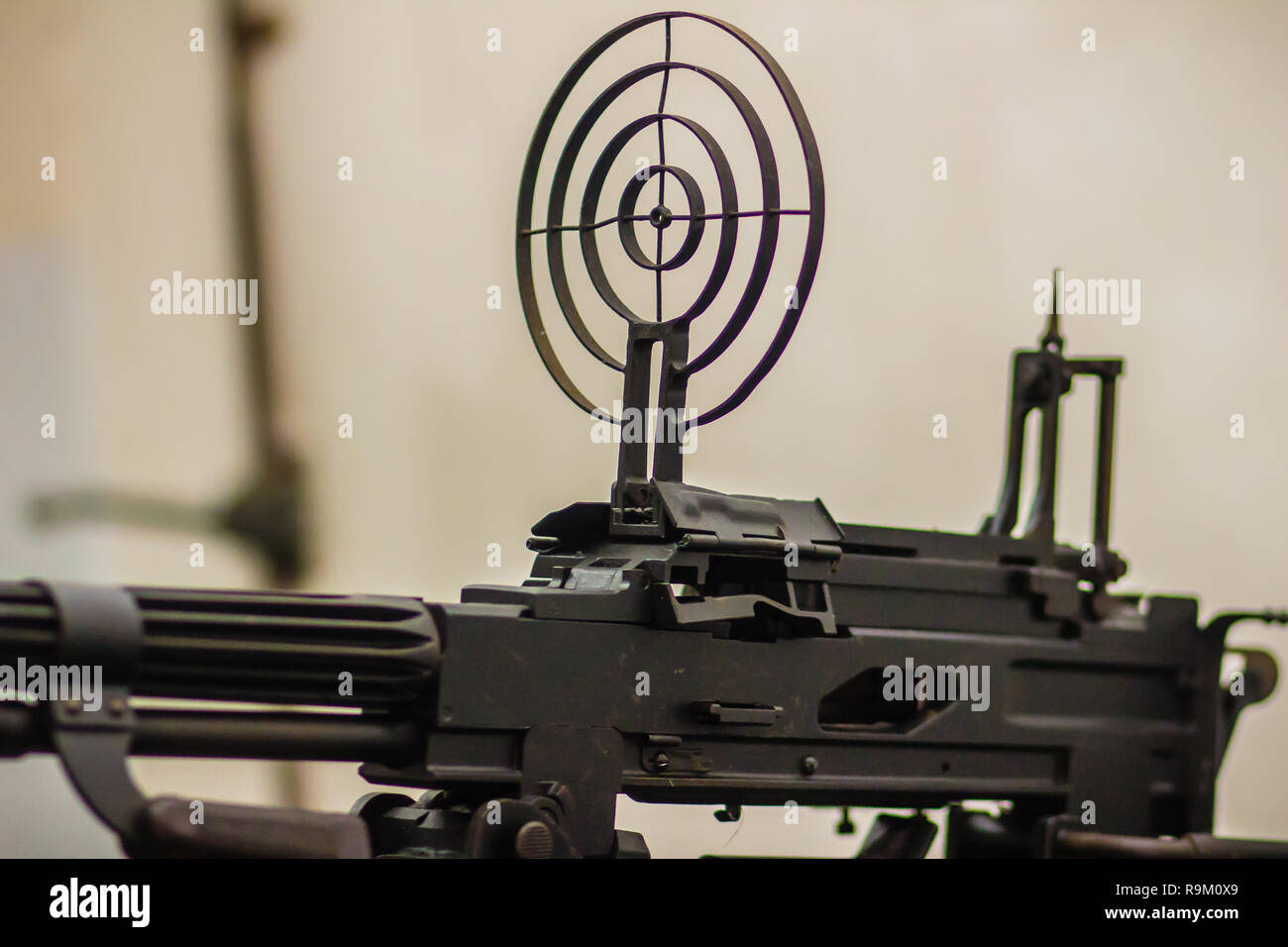 Old Soviet RPD (Ruchnoy Pulemyot Degtyaryova) machine gun, a light ...