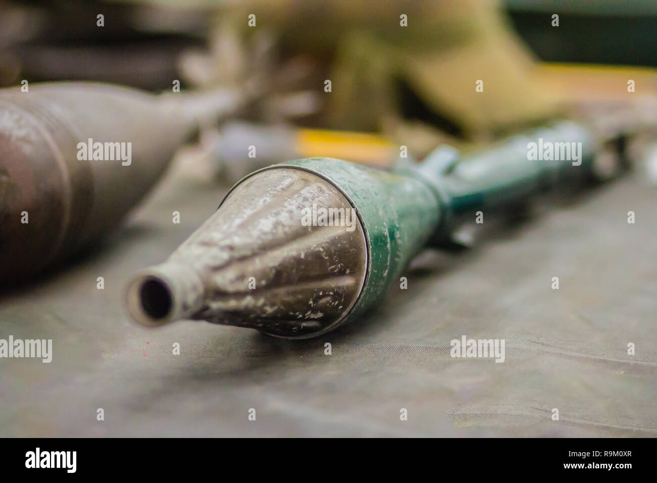 Old anti-tank rocket-propelled grenade (RPG), a shoulder-fired anti ...