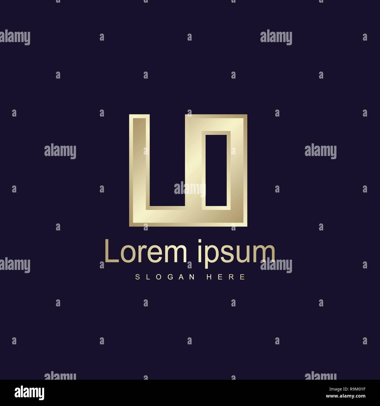 Initial Letter LO Logo Template Vector Design Stock Vector Image & Art ...