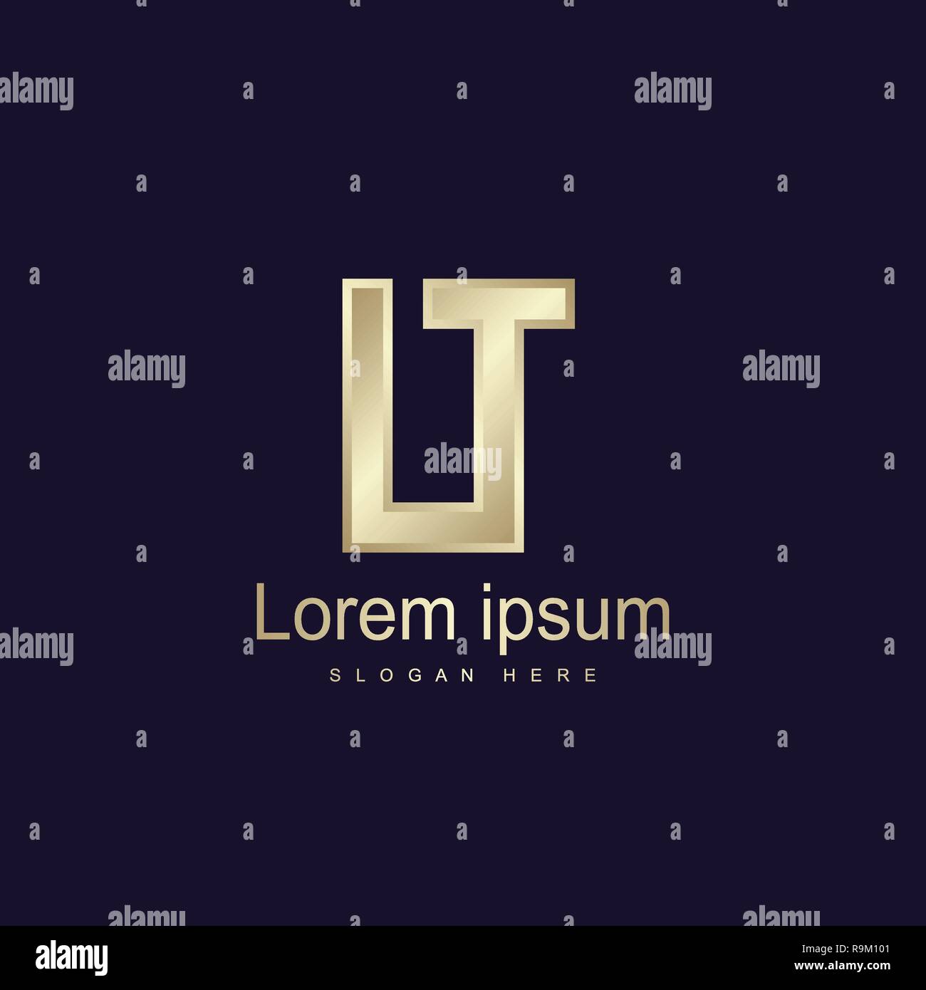 Initial Letter LT Logo Template Vector Design Stock Vector Image & Art ...