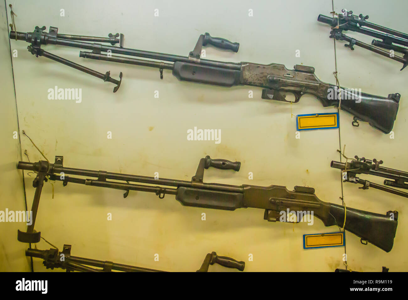 Old light machine gun 7.7 mm in the public museum. Light machine gun ...