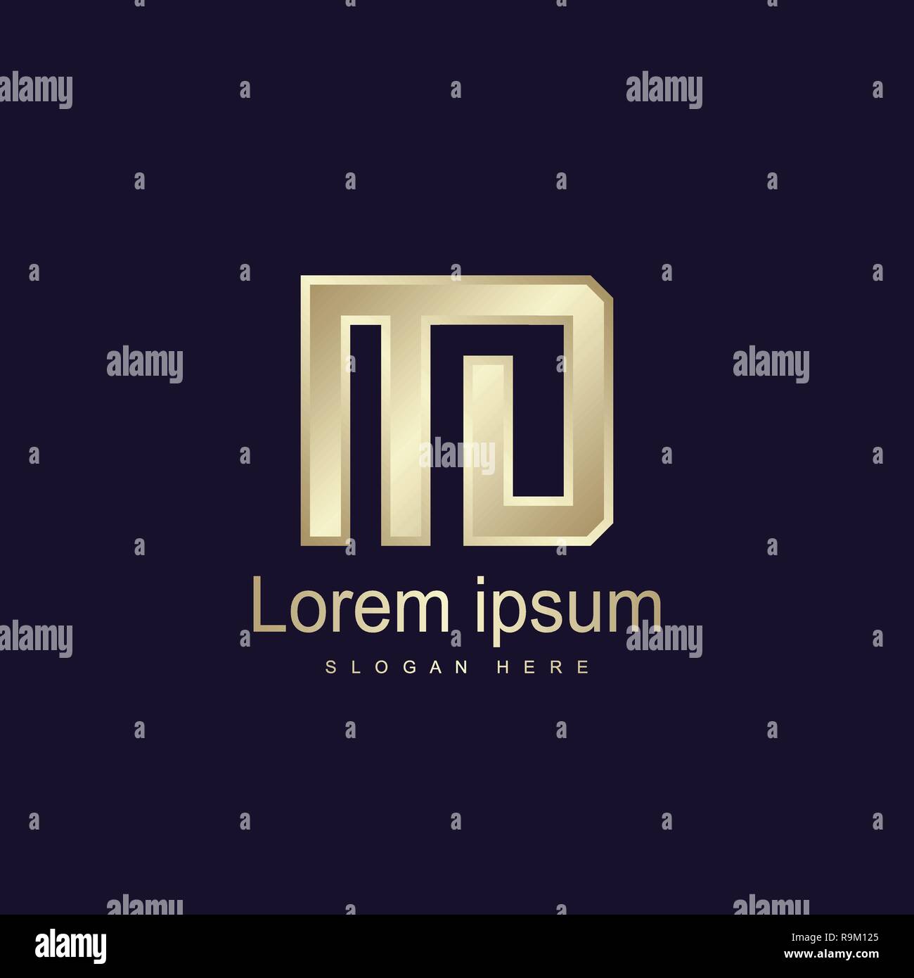 Initial Letter MD Logo Template Vector Design Stock Vector Image & Art ...