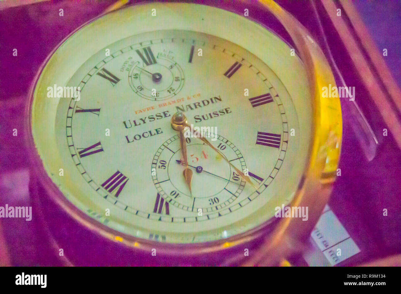 Vintage old marine chronometer, a timepiece that is precise and ...