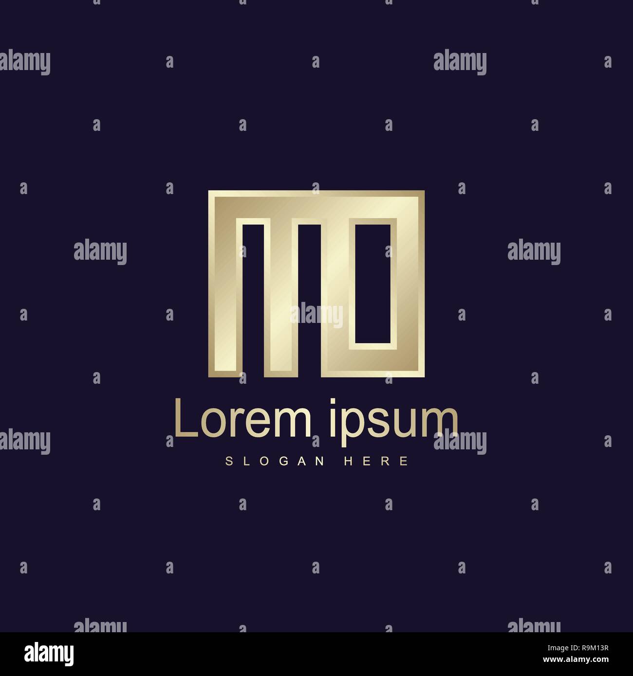 Initial Letter MO Logo Template Vector Design Stock Vector Image & Art ...