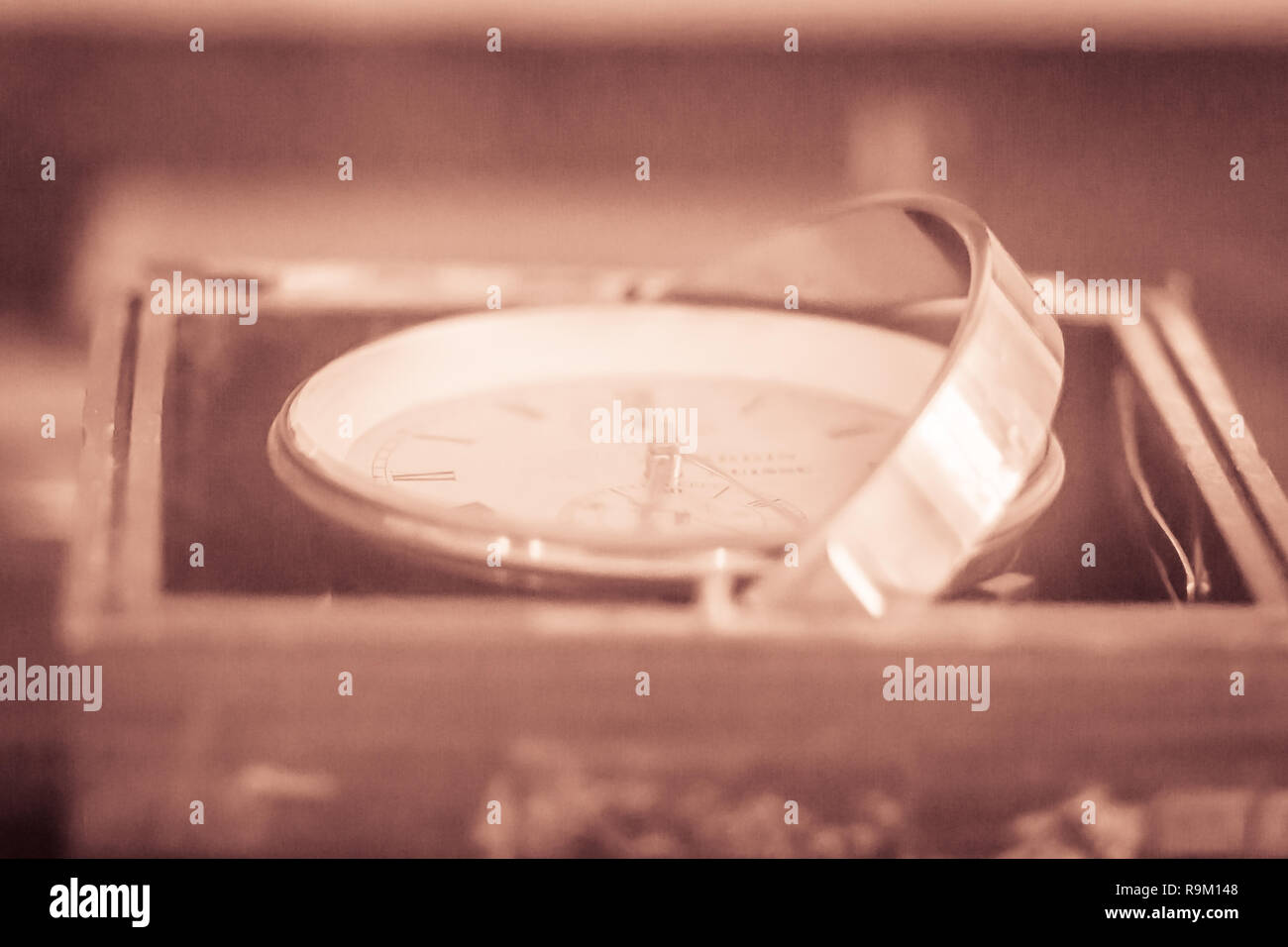 Vintage old marine chronometer, a timepiece that is precise and ...