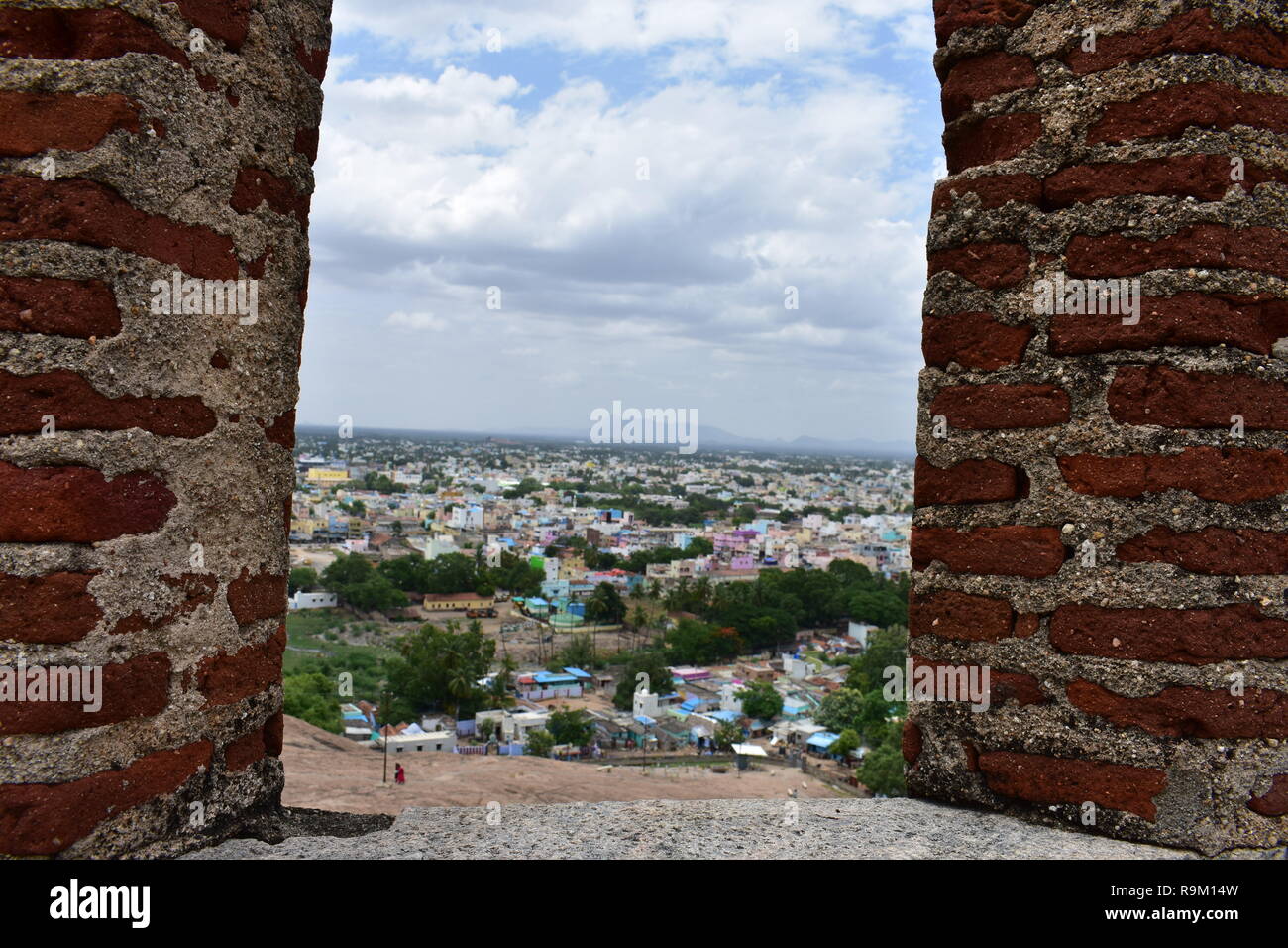 Dindigul, Tamilnadu, India - July 13, 2018: View from Dindigul Rock ...