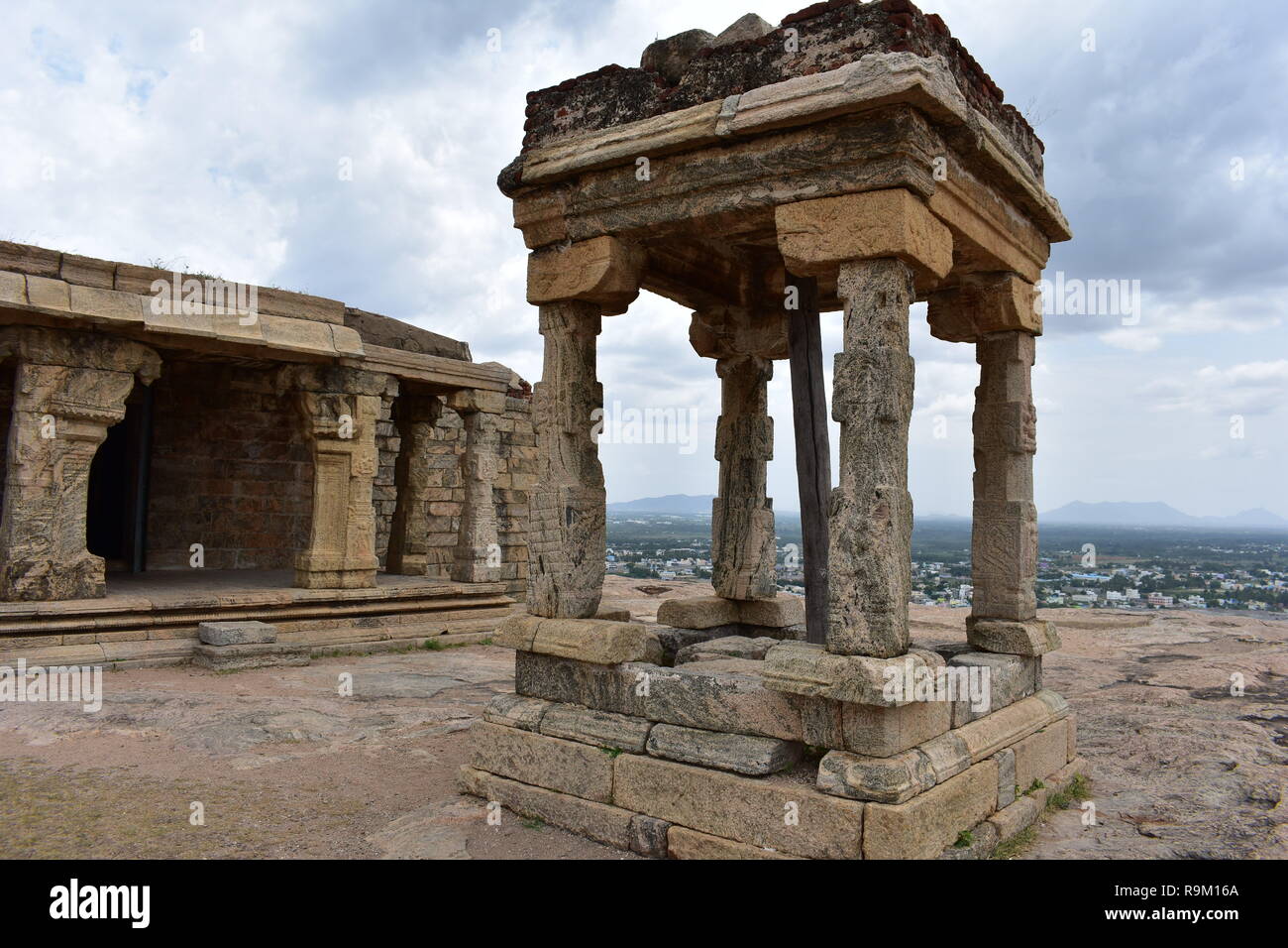 Dindigul, Tamilnadu, India - July 13, 2018: Rock fort and temple Stock ...