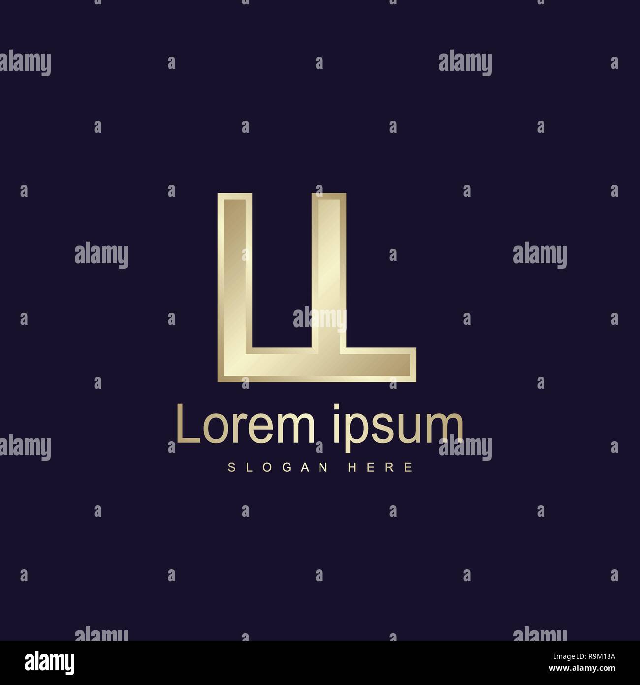 Initial Letter LL Logo Template Vector Design Stock Vector Image & Art ...