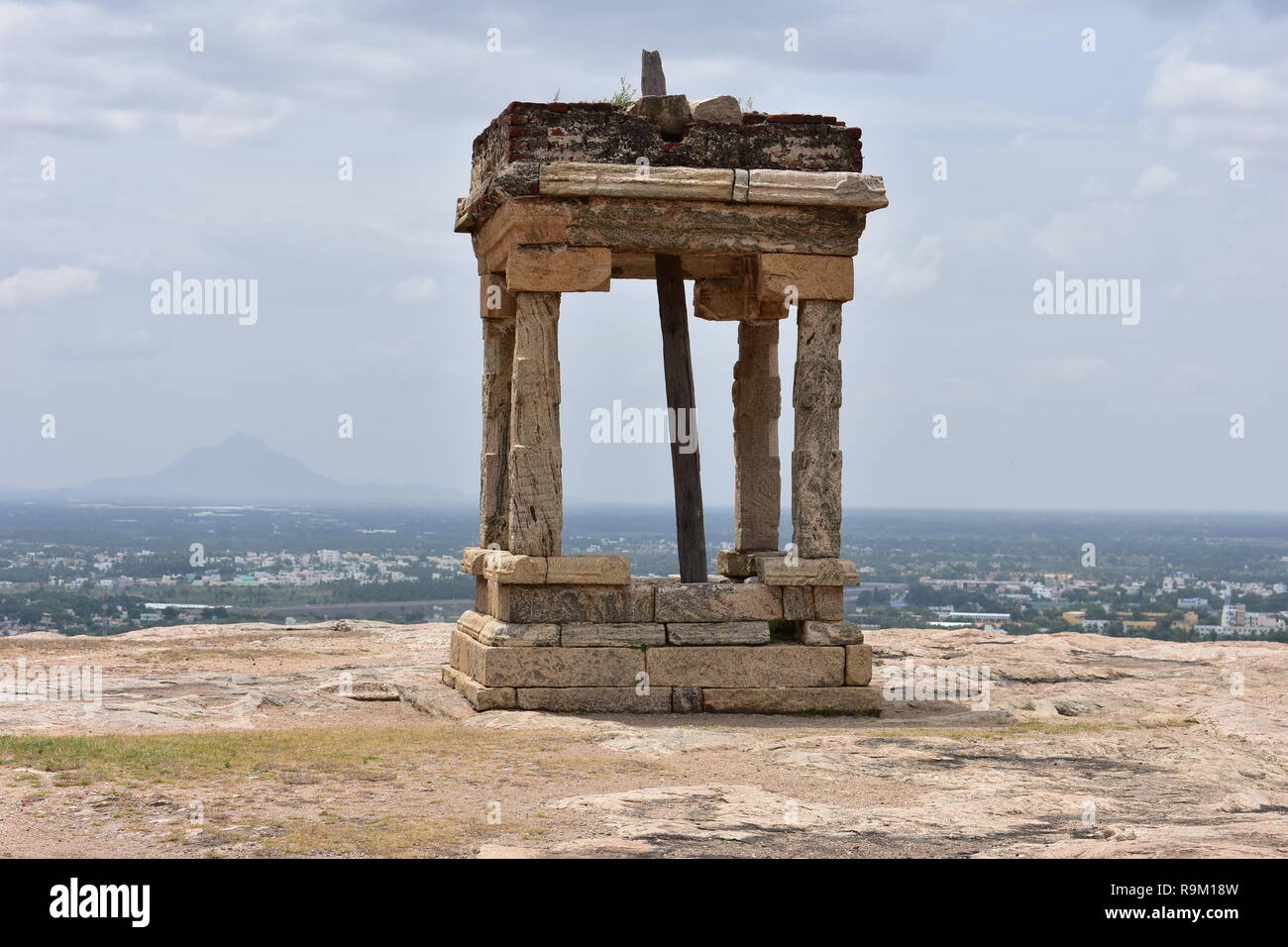 Dindigul, Tamilnadu, India - July 13, 2018: Rock fort and temple Stock ...