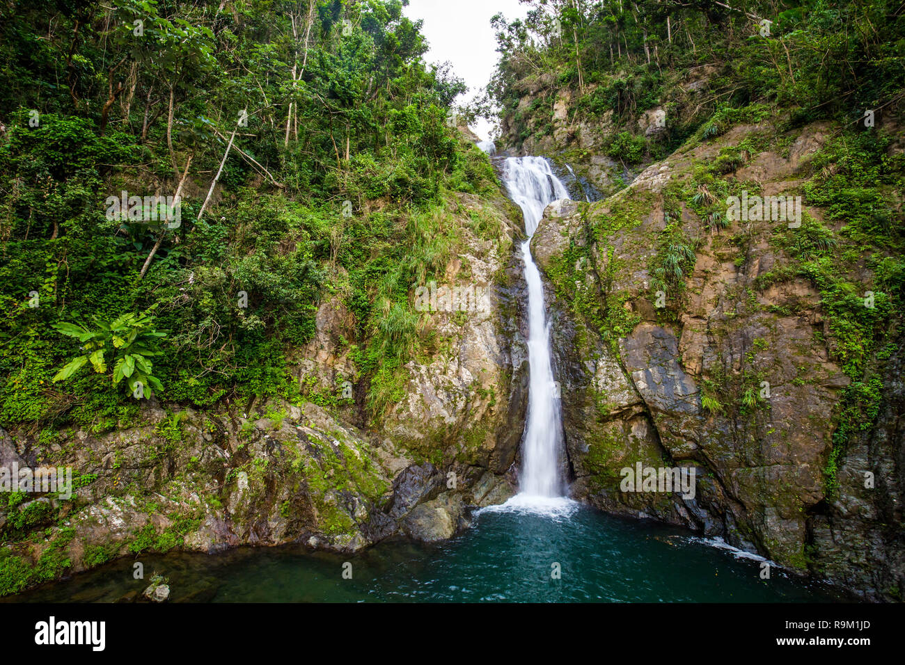 Chorro de Dona Juana waterfall in Puerto Rico attraction Stock Photo ...