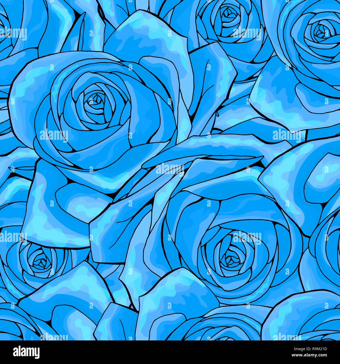 Rose flower seamless pattern background texture. suitable for printing textile Stock Vector ...