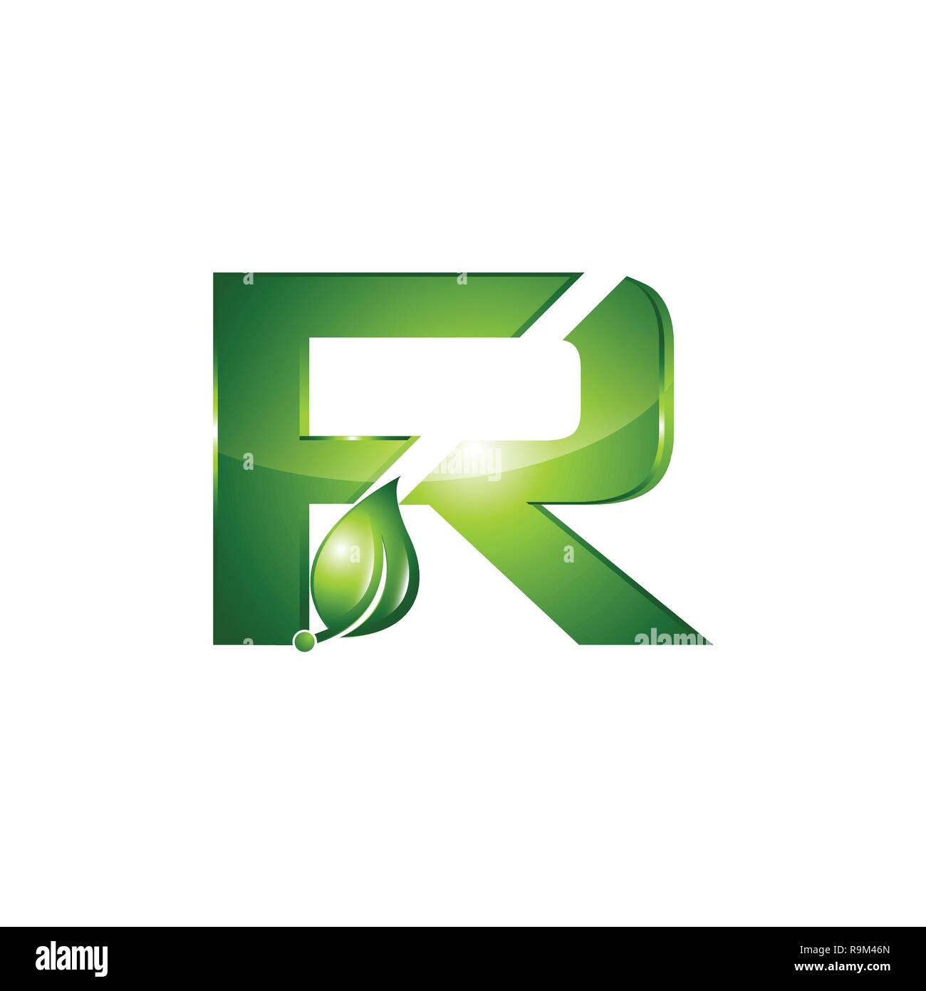 Letter r floral logo hi-res stock photography and images - Alamy