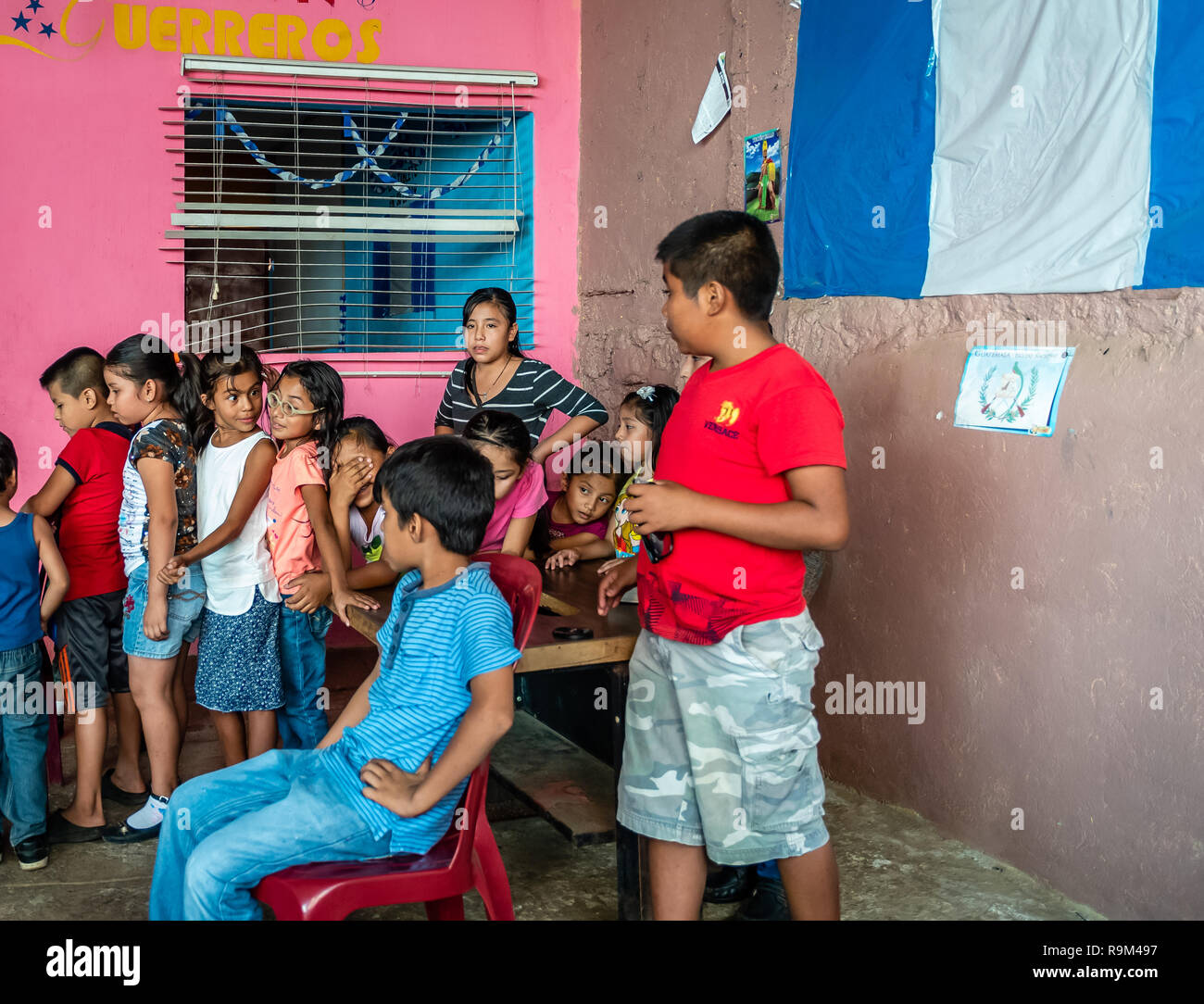 children playing games in Guatemala Stock Photo - Alamy