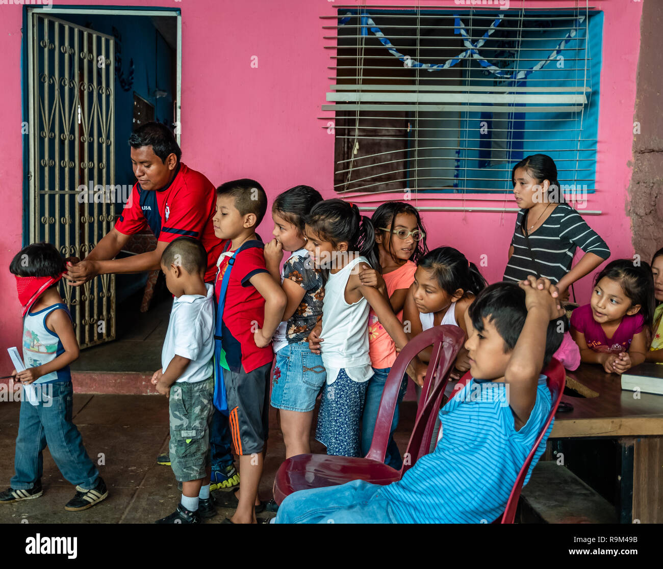 children playing games in Guatemala Stock Photo - Alamy