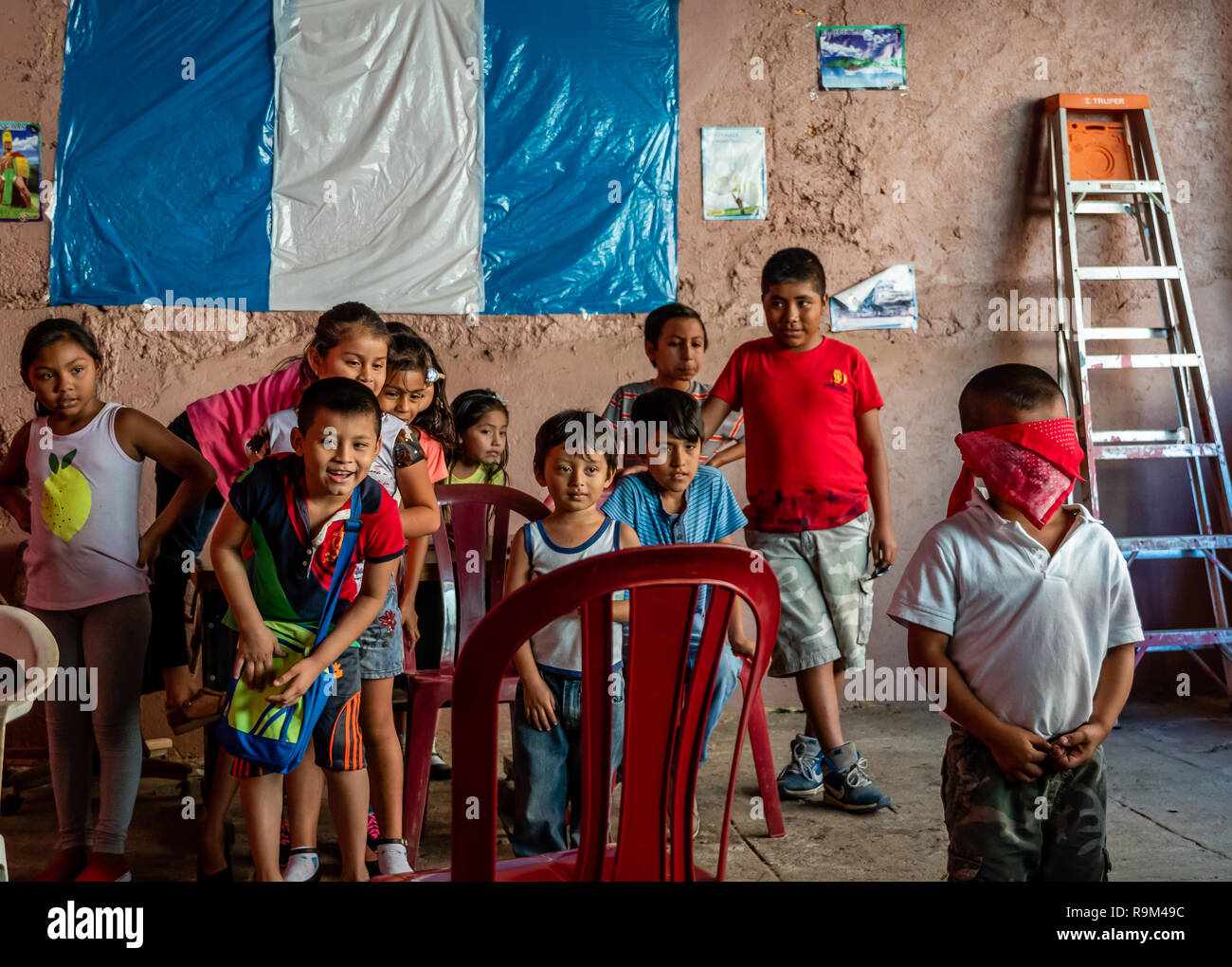 children playing games in Guatemala Stock Photo - Alamy