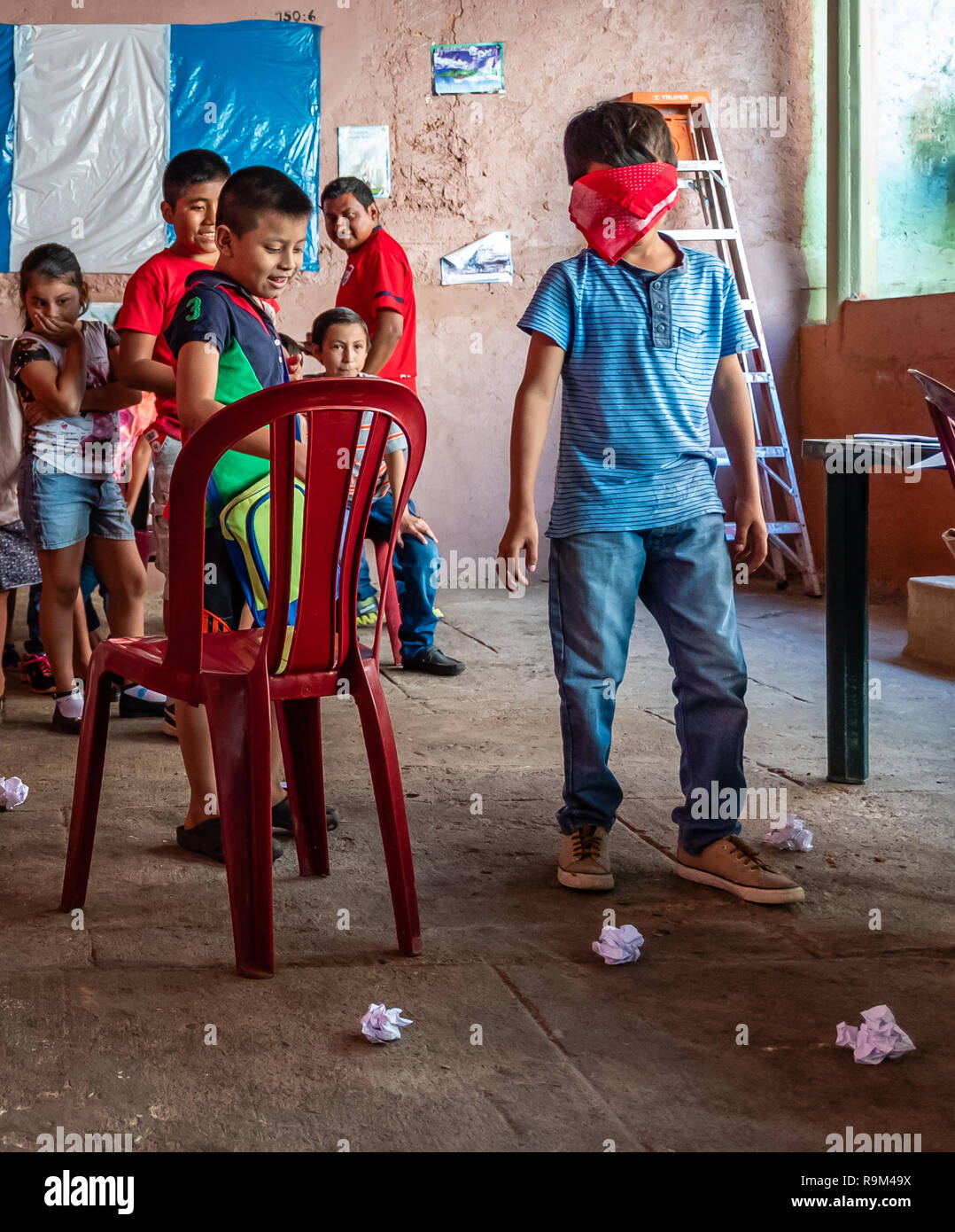 children playing games in Guatemala Stock Photo - Alamy