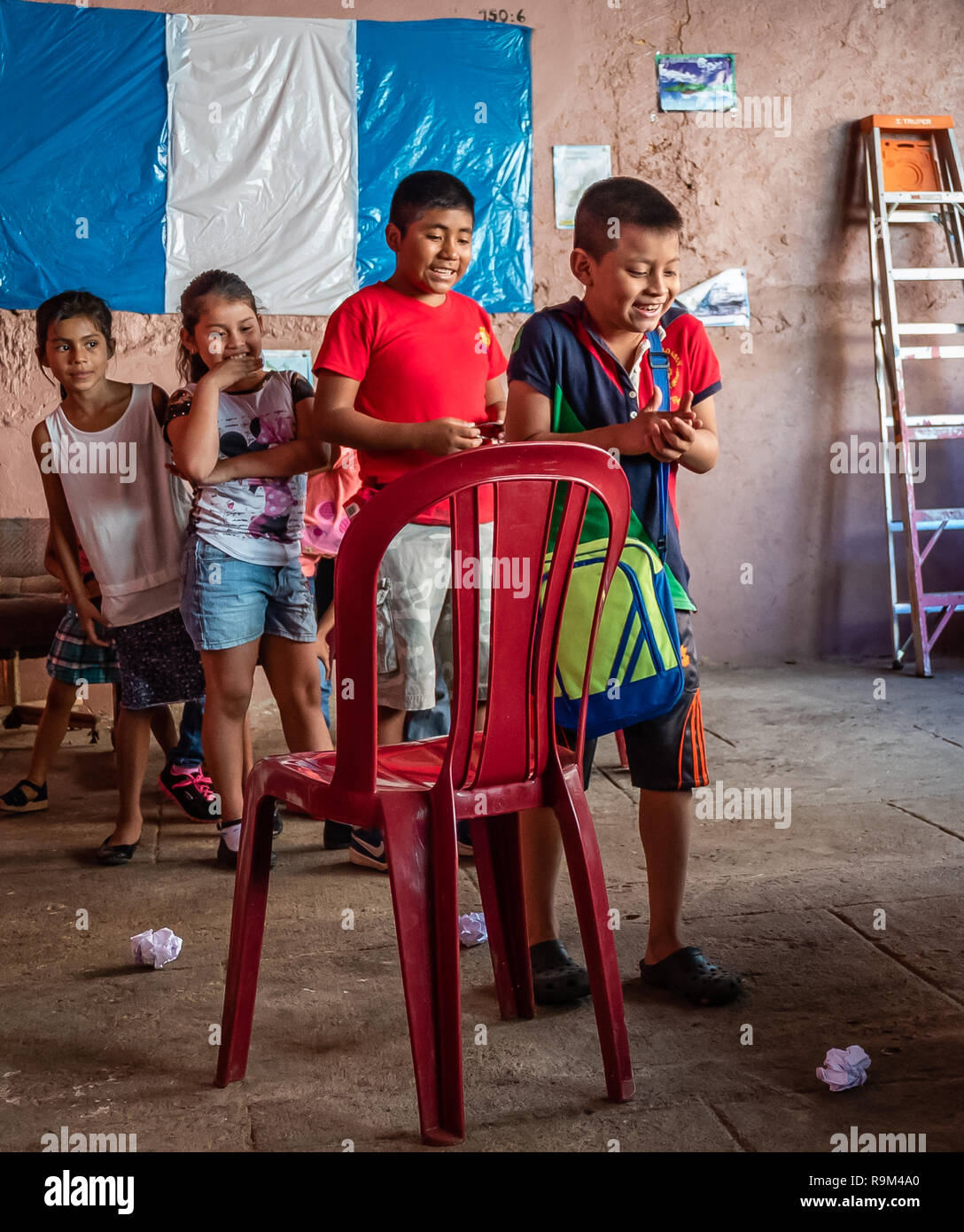 children playing games in Guatemala Stock Photo - Alamy