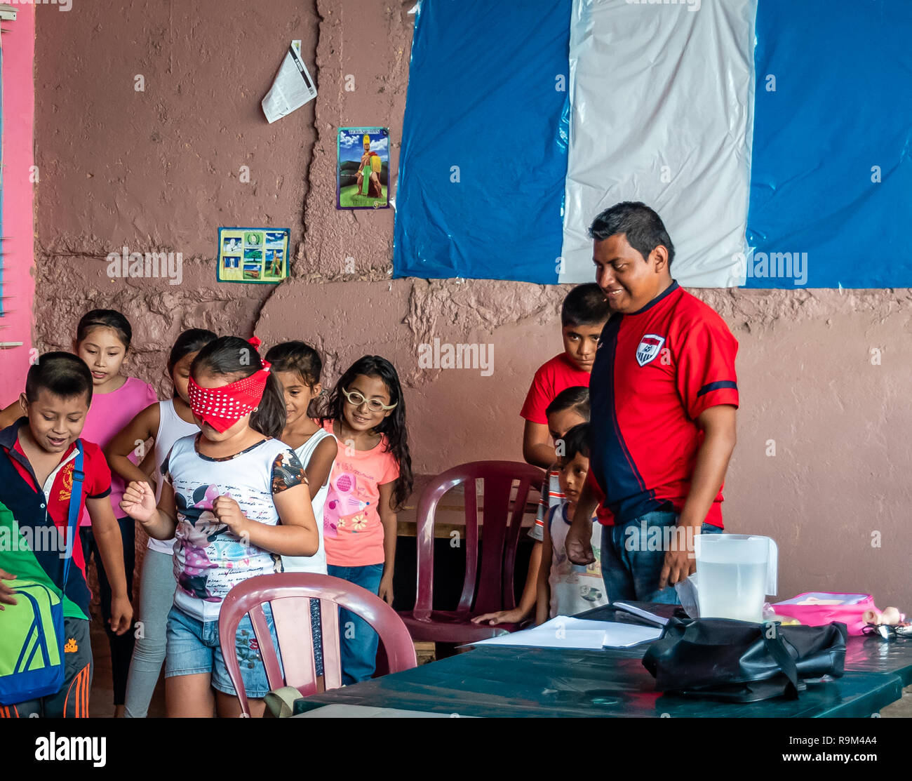 children playing games in Guatemala Stock Photo - Alamy