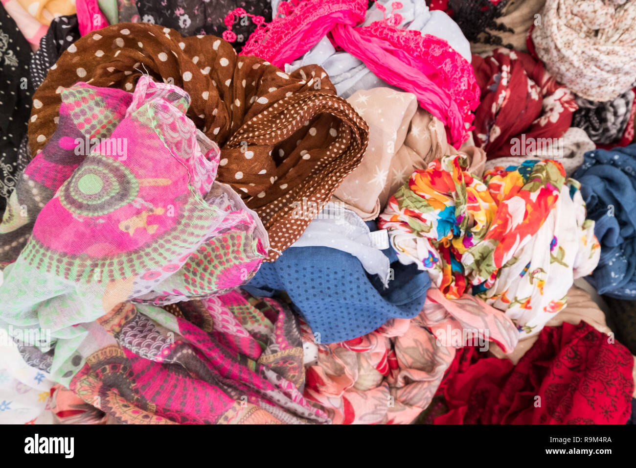 Wallpaper background of colorful women clothes and dresses made of many ...