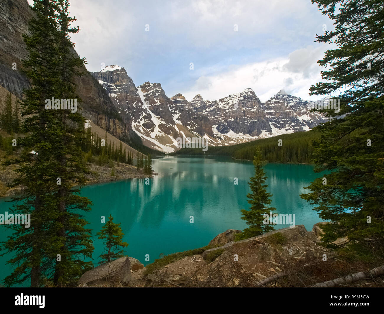 Lake in the mountains of Canada, pristine nature. Canadian landscape ...
