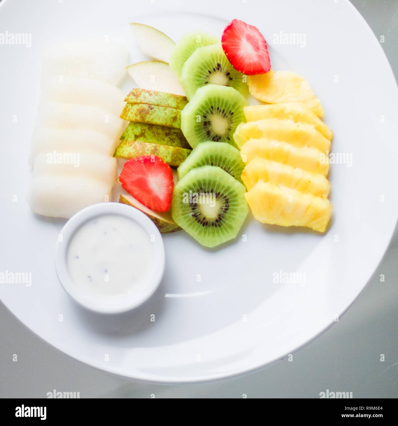 fruit plate served - fresh fruits and healthy eating styled concept ...