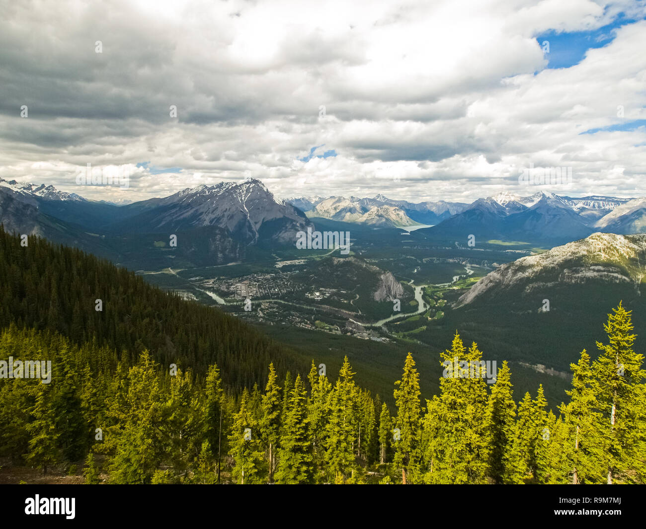 Mountains and forests in Canada. The pristine nature of the Canadian ...