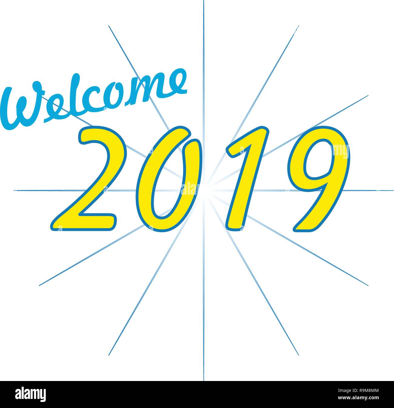Welcome 2019 illustration vector Stock Vector Image & Art - Alamy