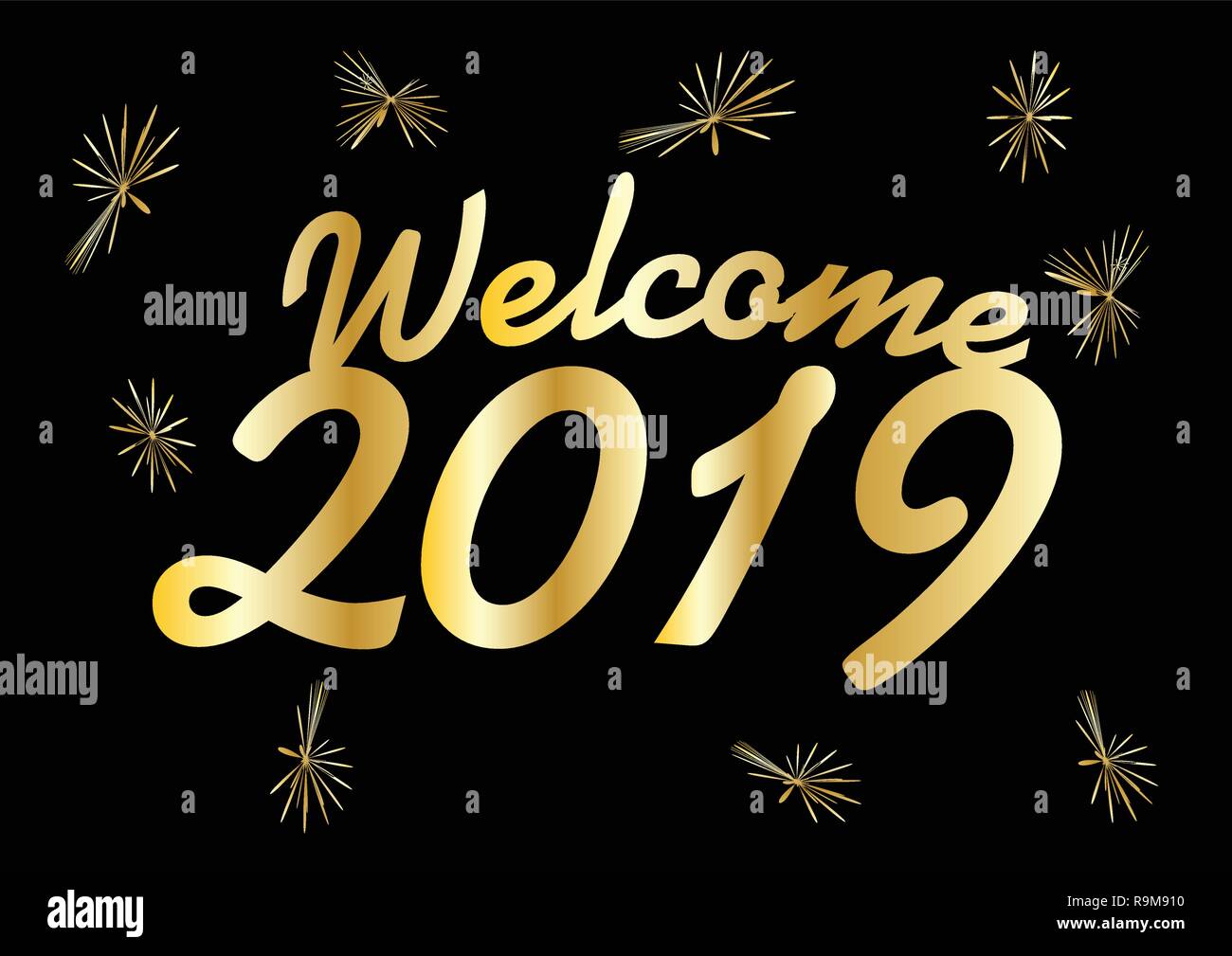 Welcome 2019 illustration vector Stock Vector Image & Art - Alamy