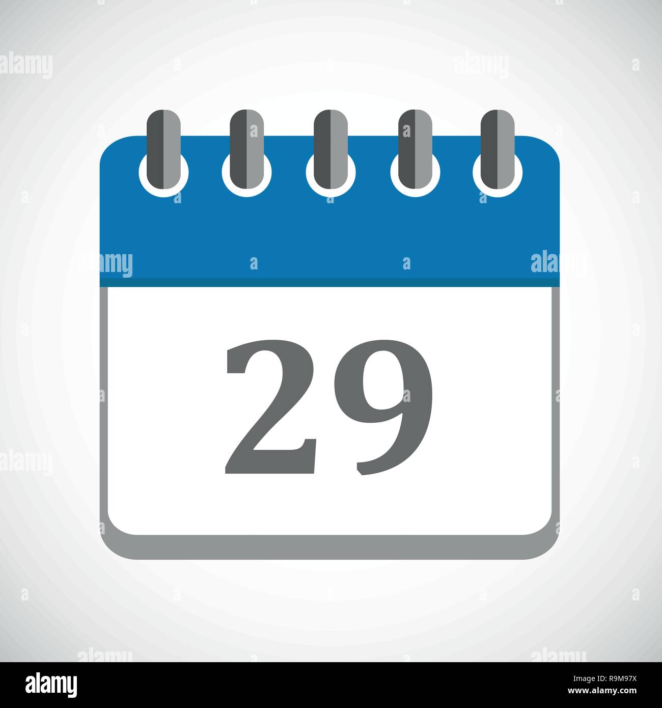 vector illustration of blue calendar 29 icon EPS10 Stock Vector Image ...