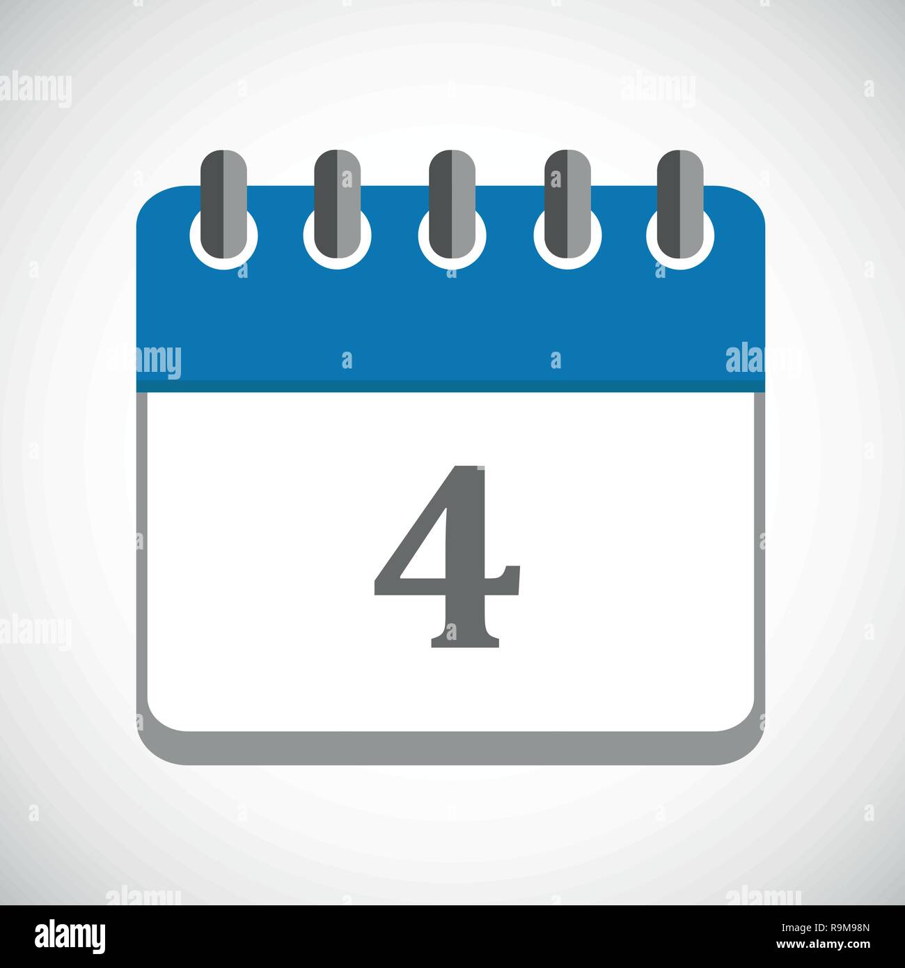 vector illustration of blue calendar 4 icon EPS10 Stock Vector Image ...