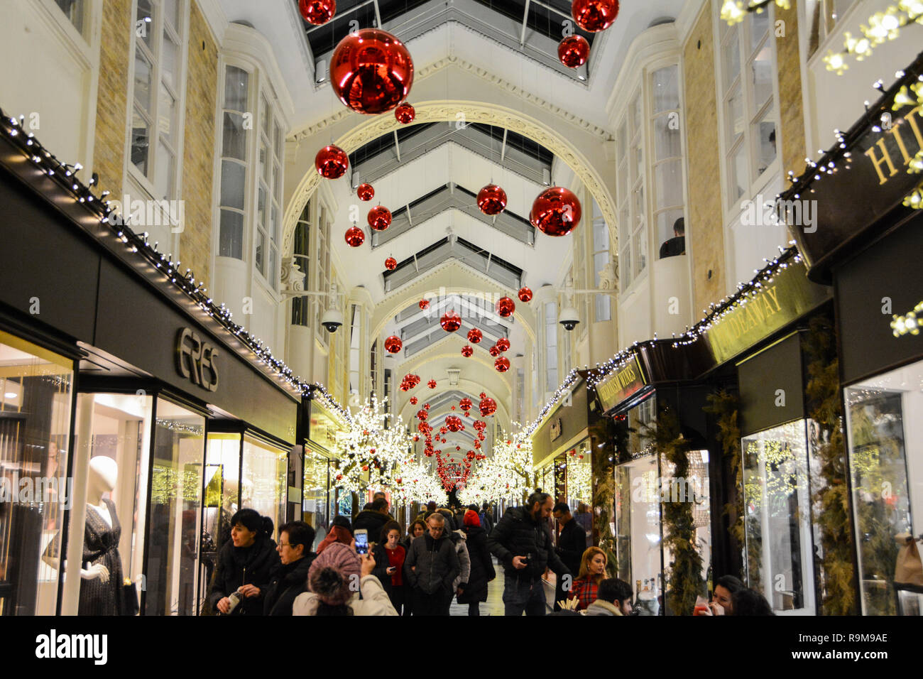 The iconic Burlington covered shopping arcade in Mayfair, London, UK ...