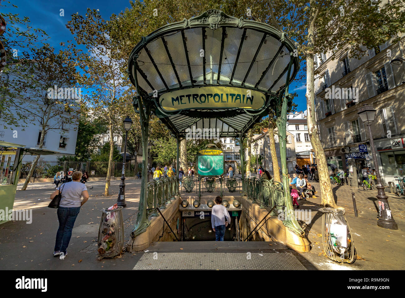 Montmartre Glass Sign Architecture High Resolution Stock Photography ...