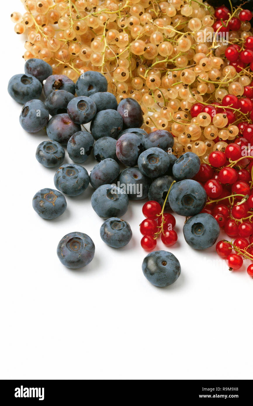 Different berries isolated on the white background Stock Photo - Alamy