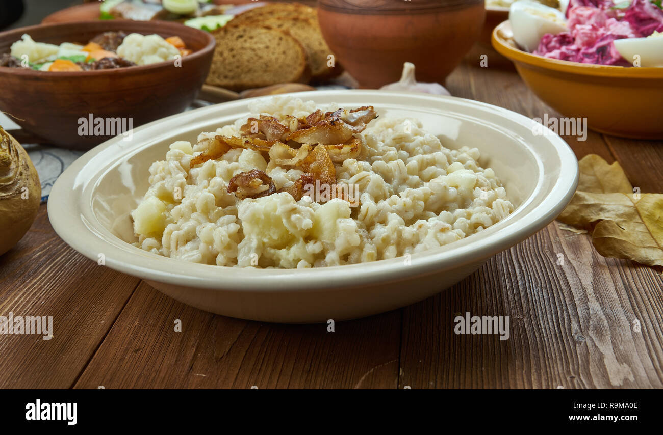 Mulgipuder,cereal with barley and potatoes. , Estonian cuisine ...